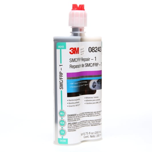 3M™ SMC/Fiberglass Repair Adhesive-1, 08243, Black, 200 mL Cartridge, 6 ...
