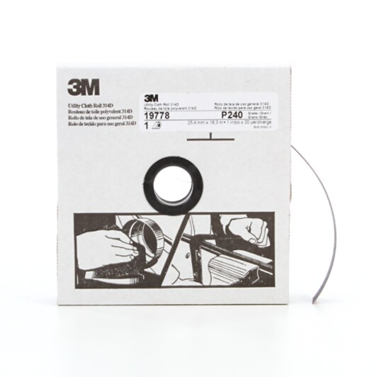 3M™ Utility Cloth Roll, 314D, P240, 1 in x 60 ft (25.4 mm x 18.29 m ...