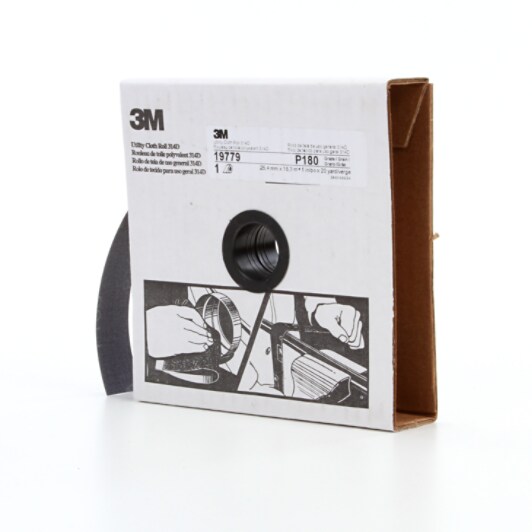 3M™ Utility Cloth Roll, 314D, P180, 1 in x 60 ft (25.4 mm x 18.29 m ...