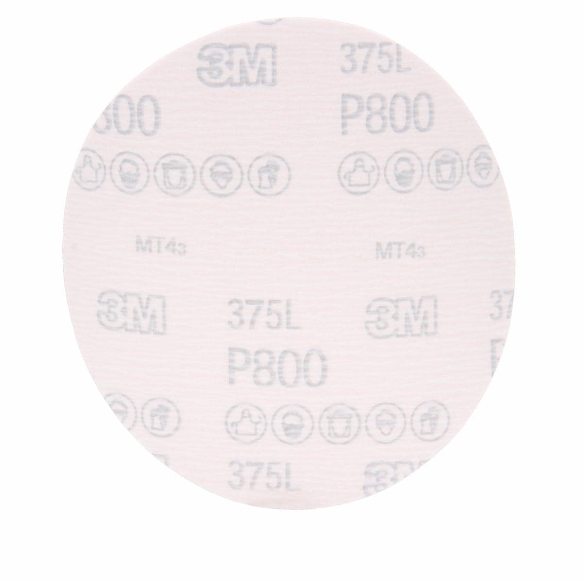 3M™ Hookit™ Film Disc, 375L, P800, 6 in x NH (152.4 mm x NH) | 3M Canada