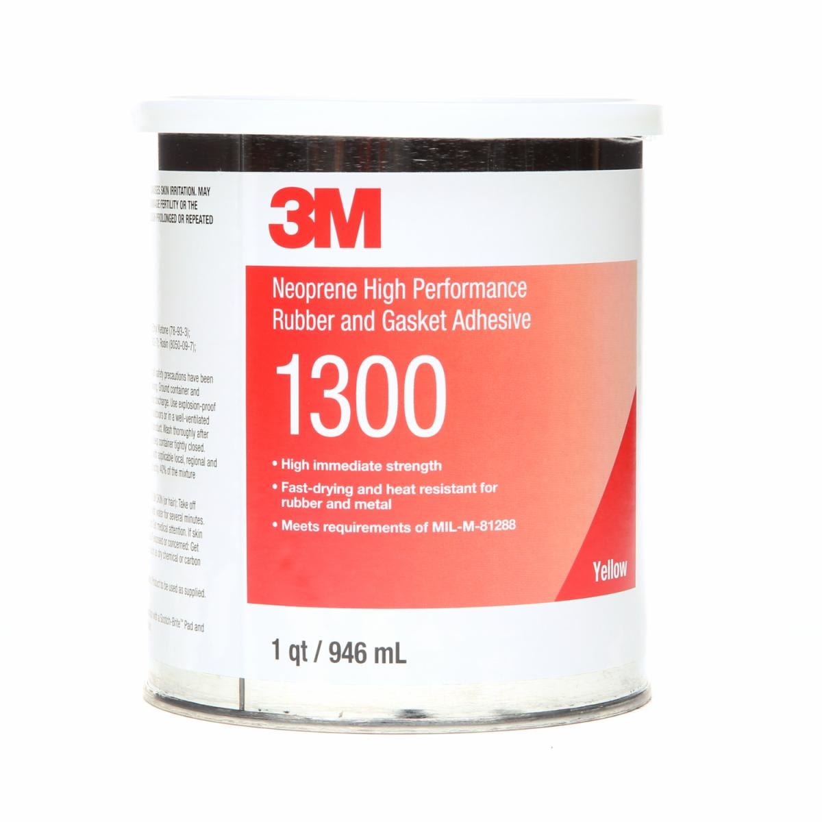 3M™ Neoprene High Performance Rubber and Gasket Adhesive, 1300, yellow ...