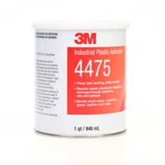 3M™ Industrial Plastic Adhesive 4475, Clear, 1 qt (946 ml), 12 Can/Case ...