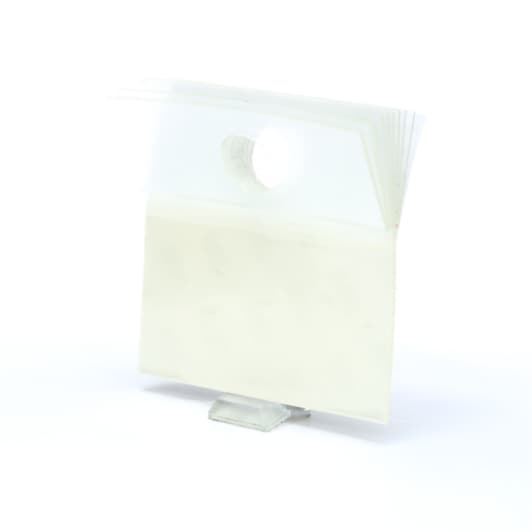 3M™ Hang Tab 1076, Clear, 2 in x 2 in, 500 per case (10 tabs/pad 50 ...