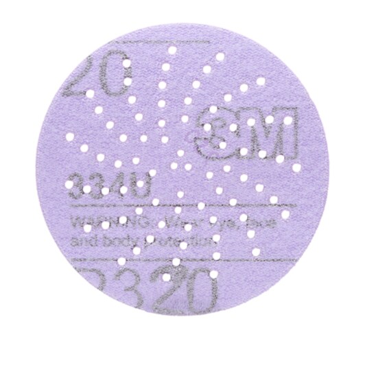 3M™ Hookit™ Purple Clean Sanding Disc, 334U, 30275, P320, C-weight, 3 ...