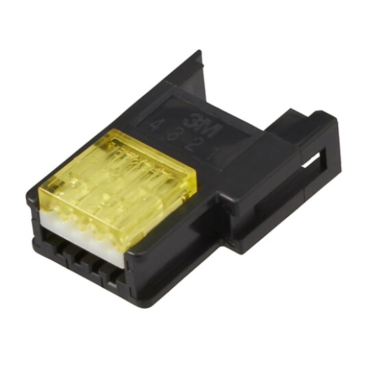 3M™ ミニ・クランプコネクタ e-CON準拠 ワイヤーマウントソケット 中継接続用 37304-3122-000 FL 500, 黒色/黄色 ...