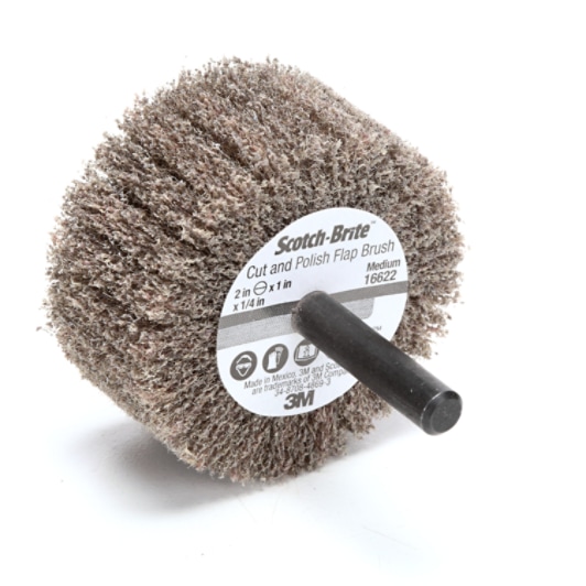 Scotch-Brite™ Cut and Polish Flap Brush, PF-ZS, MED, 2 in x 1 in x 1/4 ...