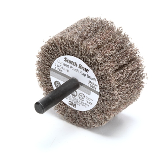 Scotch-Brite™ Cut and Polish Flap Brush, PF-ZS, MED, 2 in x 1 in x 1/4 ...