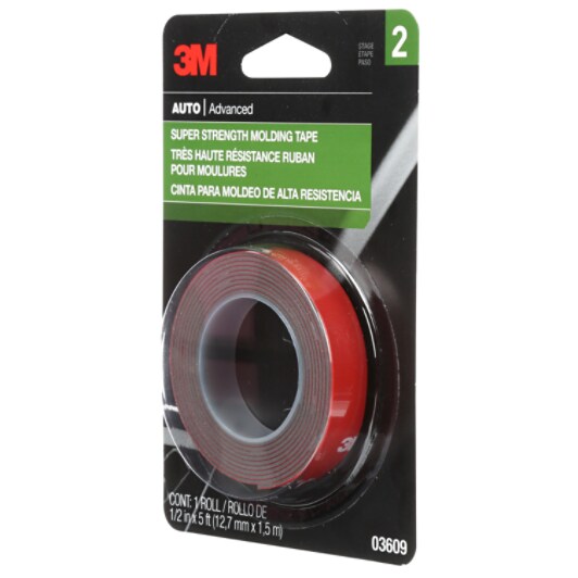 3M™ Super Strength Molding Tape, 03609, 1/2 in x 5 ft, 24 per case | 3M ...