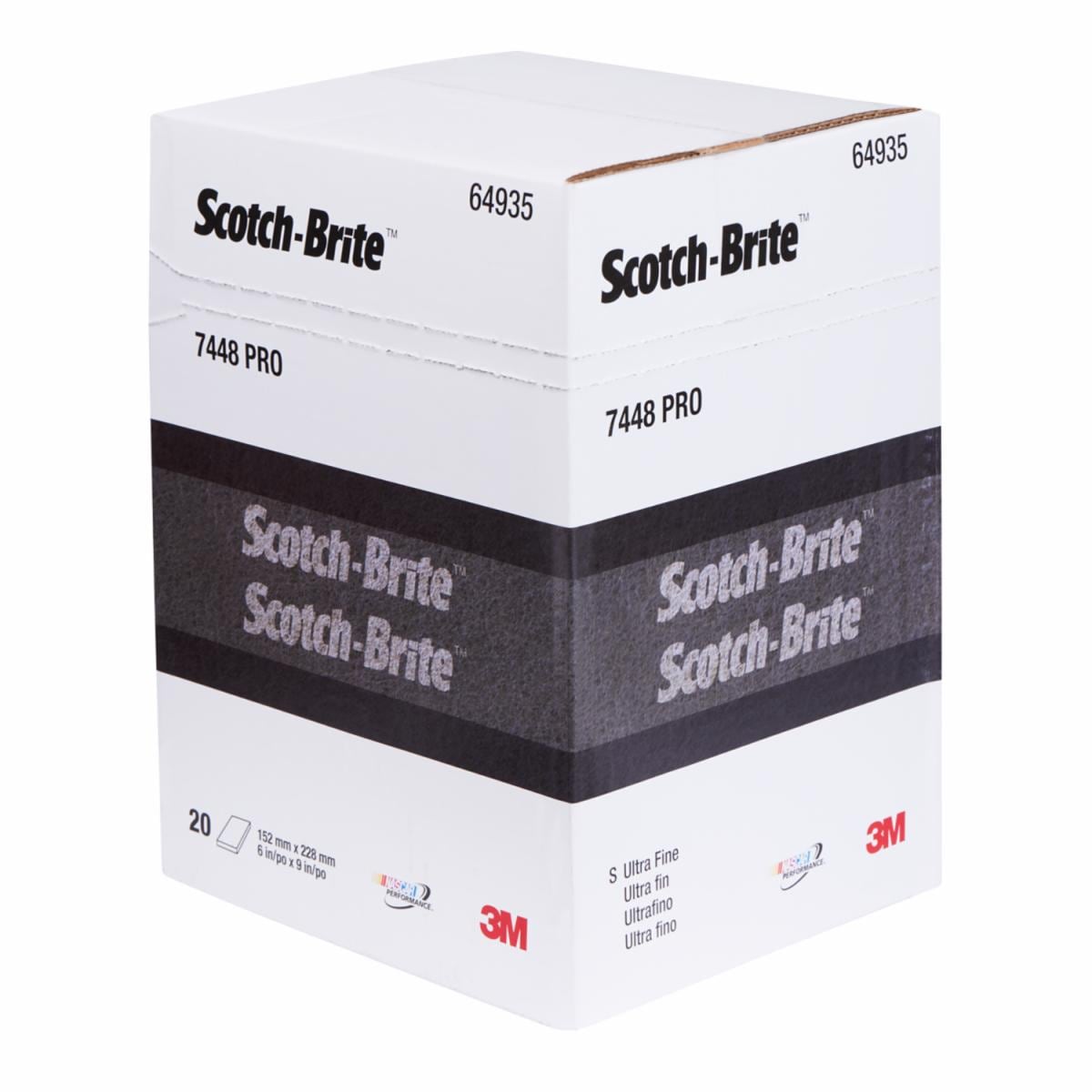 Scotch-Brite™ PRO Hand Pad 7448, 6 in x 9 in, 20/Box, 3/Case | 3M ...