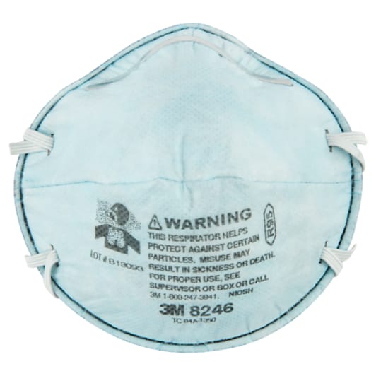 3M™ 8246 Particulate Respirator 8246, R95, with Nuisance Level Acid Gas Relief, 120 ea/Case