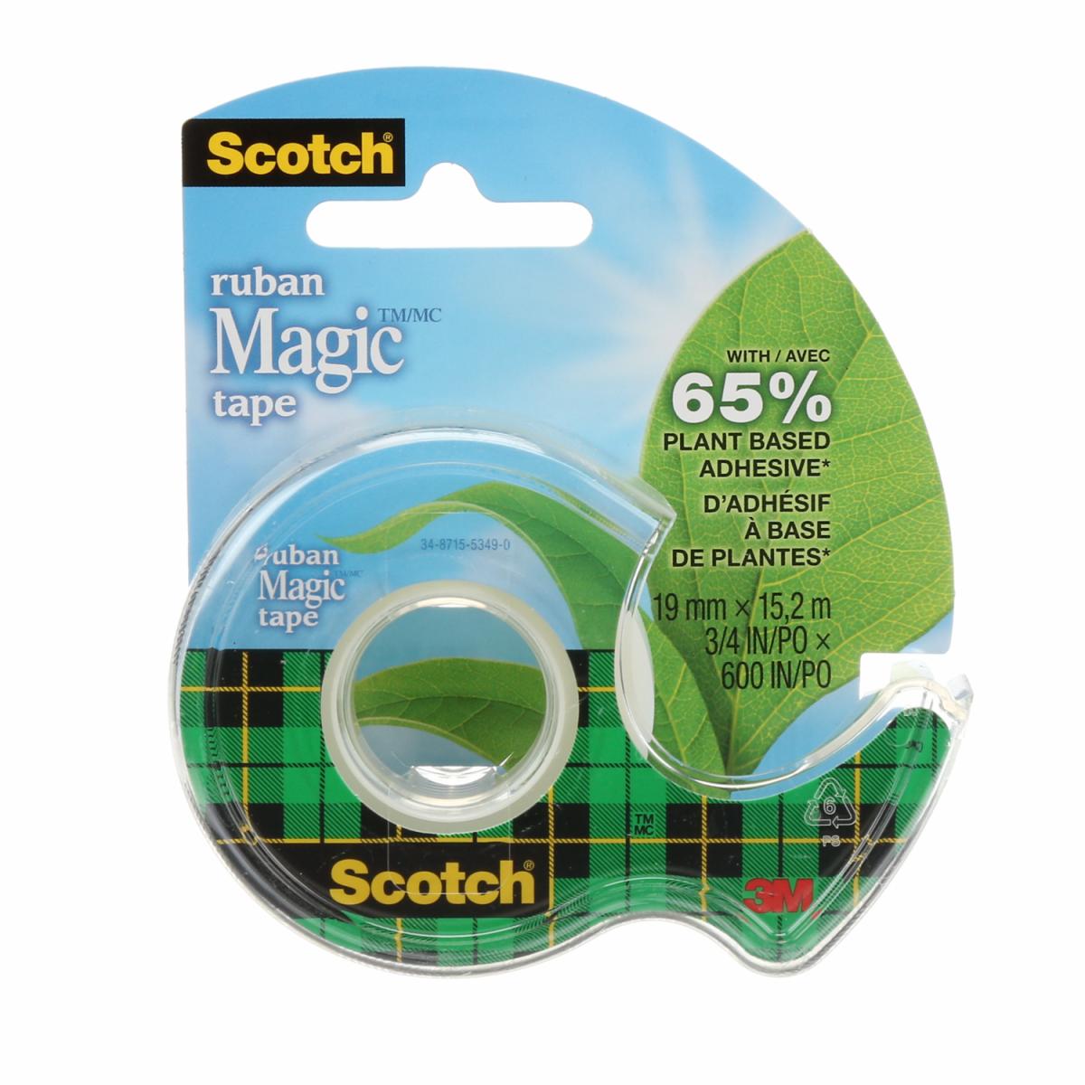 Scotch® Magic™ Tape, 123-C, 0.75 in x 16.7 yd (1.9 cm x 15.2 m) | 3M Canada