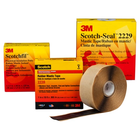 3M™ Scotch® 2228 Rubber Mastic Tape Black 25mm x 3m