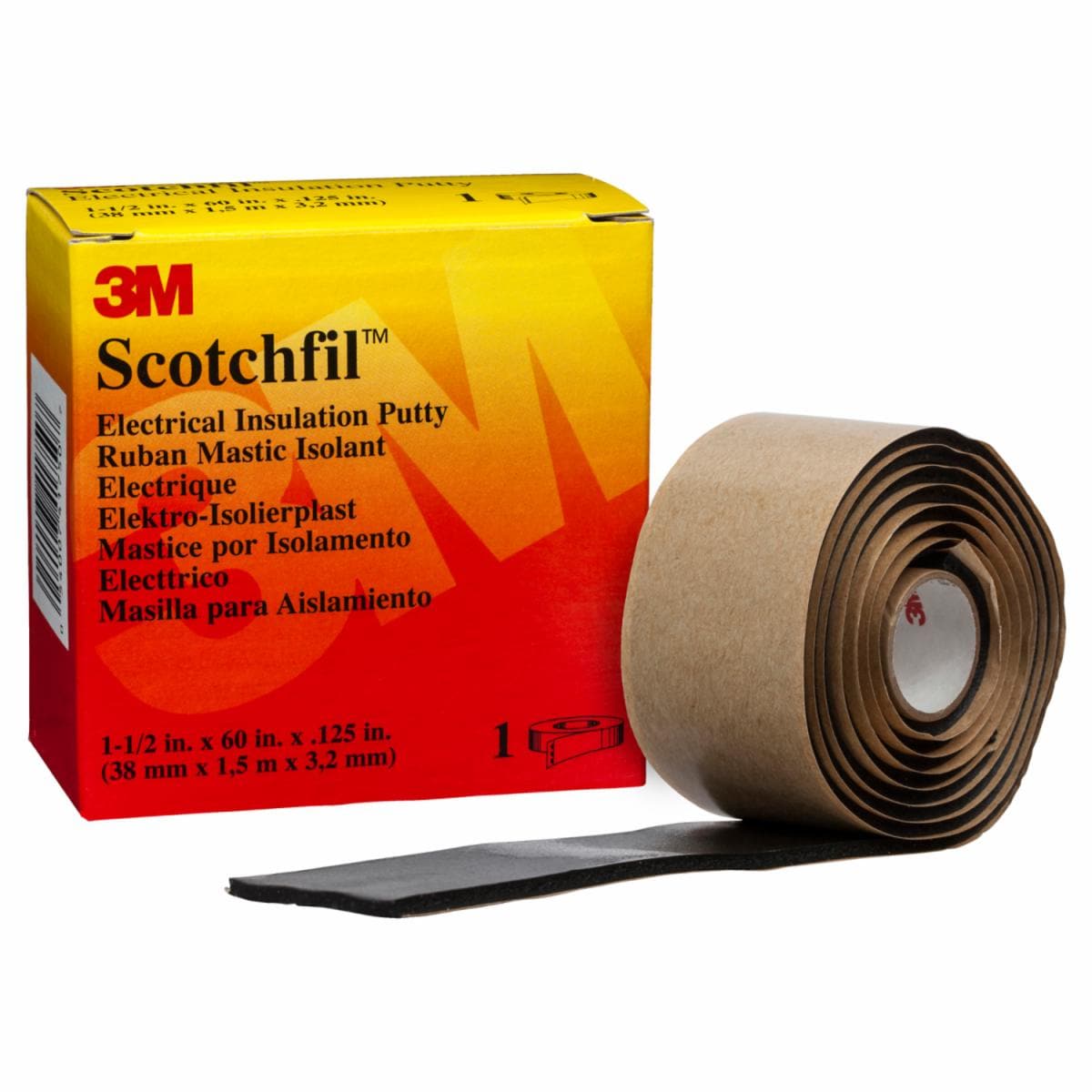 3M™ Scotchfil™ Electrical Insulation Putty, Black, 38 mm x 1.5 m, 12 ea ...