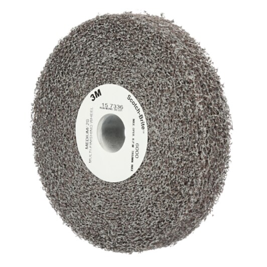 Scotch-Brite™ Multi-Finishing Wheel, MU-WL, MED, 6 in x 1 in x 1 in (15 ...