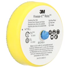 3M™ Finesse-it™ Roloc™ Finishing Disc Pad, 14736U, yellow, 3 in (76.2 mm), firm | 3M Canada