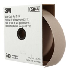 3M™ Utility Cloth Roll, 211K, grade 240, 2 in x 150 ft (50.8 mm x 45.72 ...