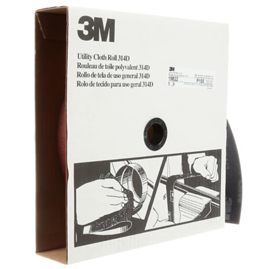 3M™ Utility Cloth Roll, 314D, P100, 2 in x 50 yd (50.8 mm x 45.72 m ...