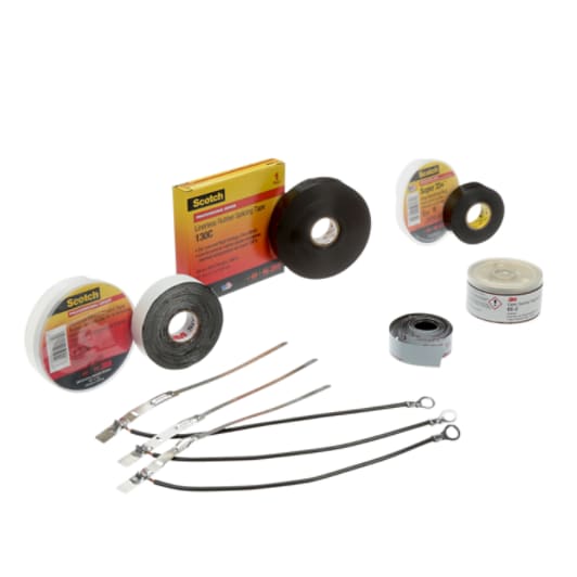 Scotch® Tape Termination Kit, 5701, with Tape Shield, Wire Shield and ...
