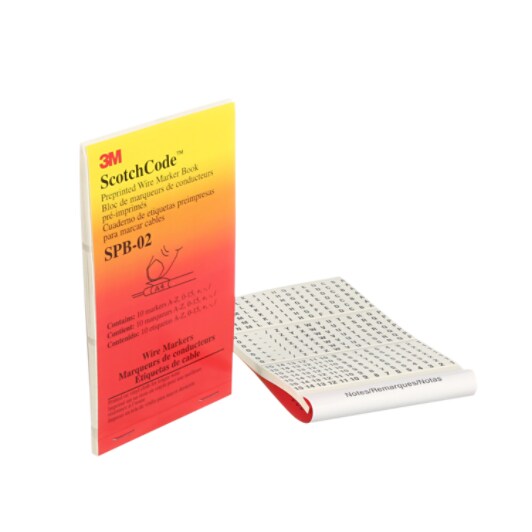 3M™ ScotchCode™ Pre-Printed Wire Marker Book, SPB-02, letters a - z ...
