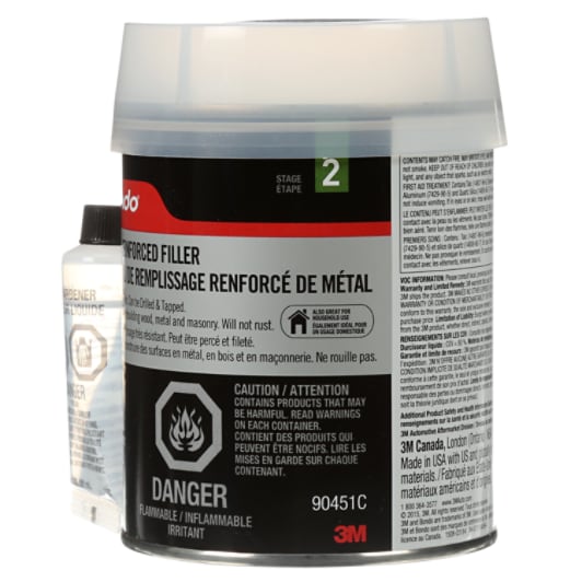 Bondo® Metal Reinforced Filler, 90451C, 0.7 pt (331.22 ml)