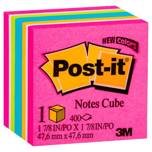 Post-it® Notes Mini Cube, Brights, 51 x 51 mm, 2051-MC | 3M Australia