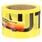 Scotch® Barricade Tape, 301, yellow, %22Caution%22, 3 in x 300 ft (76.2 mm x 91.4 m)