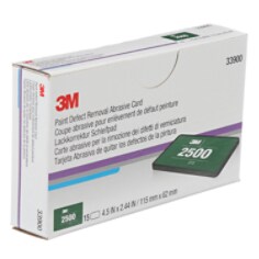 3M™ Paint Defect Removal Abrasive Card, 33900, 2500, 2.4 in x 4.5 in (6 ...