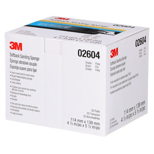 3M™ Softback Sanding Sponge, 02604, 4 1/2 in x 5 1/2 in (11.43 cm x 13. ...