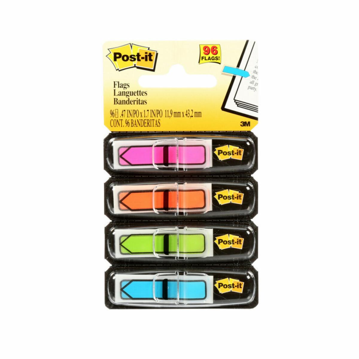 Languettes adhésives fléchées 684-ARR4 Post-it®, couleurs vives ...