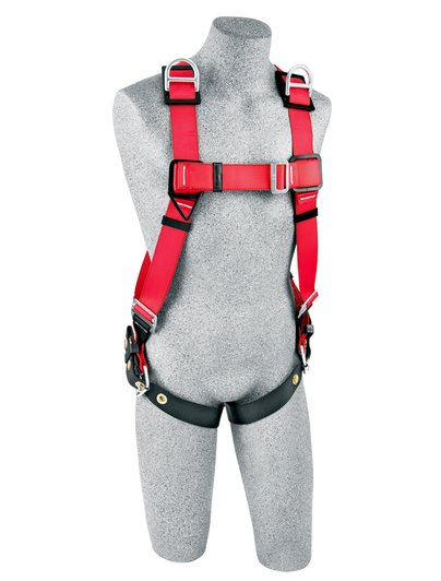 420 lb Capacity Red/Black Back and Shoulder D-Rings Medium/Large 3M ...