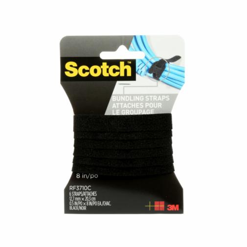 Scotch® Bundling Straps, RF3710C, black, 0.5 in x 8 in (1.27 cm x 20.3 ...