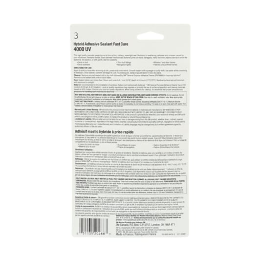 3M™ Marine Adhesive Sealant 4000 UV, PN05280, White, 3 oz Tube, 6/Case ...