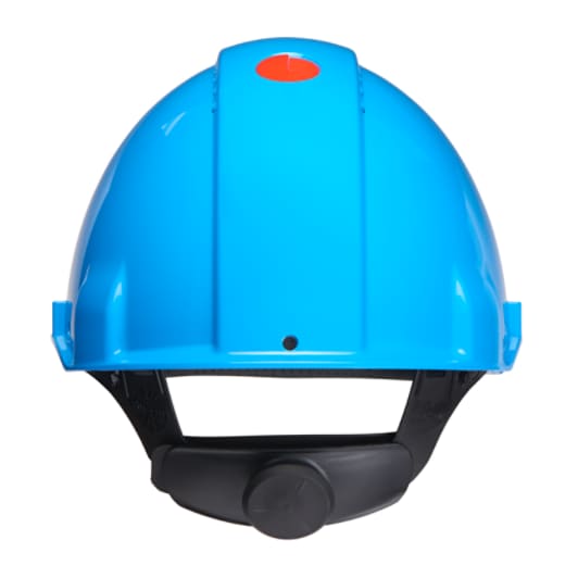 3M™ Hard Hat, Uvicator, Ratchet, Ventilated, Plastic Sweatband, Blue ...