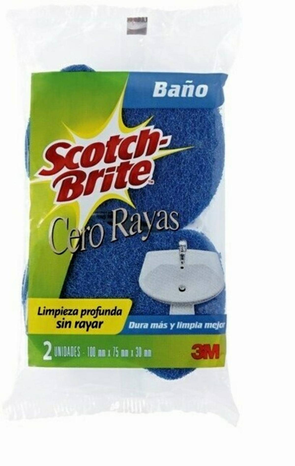 Esponja Cero Rayas Baño Scotch-Brite®, 2 Unidades | 3M Perú