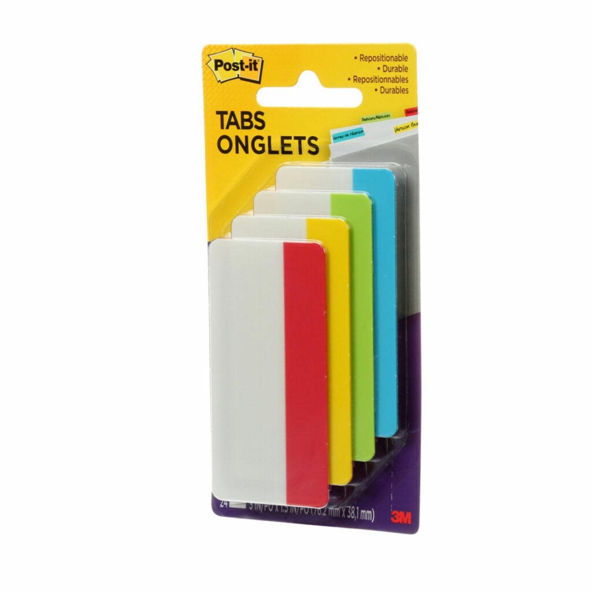 Onglets de classement 686-ALYR Post-it®, couleurs primaires assorties ...