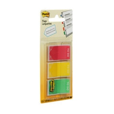 Post-it® Message Flags, ″To Do″, red, yellow and green, 1 in x 1-3/4 in ...