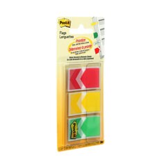 Post-it® Flags, red, yellow and green, 1 in x 1-3/4 in (24 mm x 43 mm ...