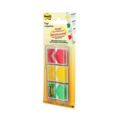 Post-it® Flags, red, yellow and green, 1 in x 1-3/4 in (24 mm x 43 mm ...