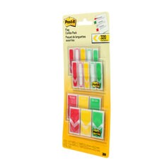 Post-it® Flags, combo pack, red, yellow and green, 1/2 in x 1-3/4 in ...