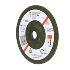 3M™ Green Corps™ Depressed Centre Wheel, grade 24, green, 7 in x 1/4 in ...