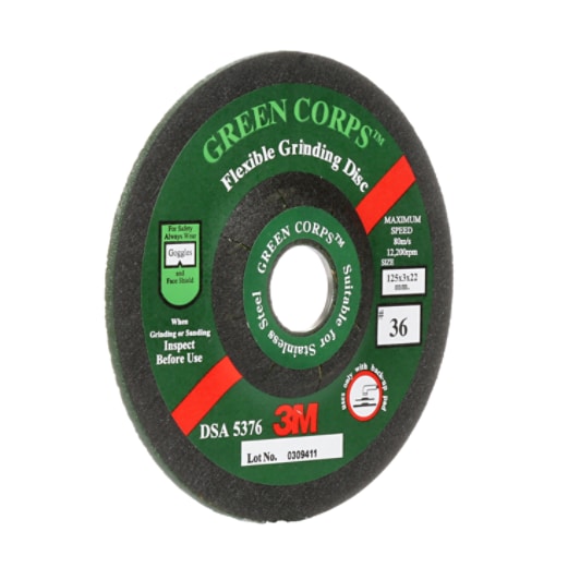 3M™ Green Corps™ Flexible Grinding Wheel, AB03219, grade 36, 5 in x 1/8 ...