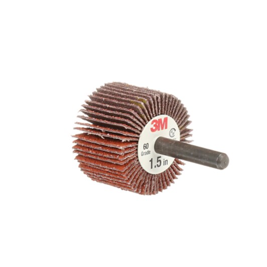 3M™ Flap Wheel, 747D, grade 60, 1 1/2 in x 1 in x 1/4 in (38.1 mm x 25. ...