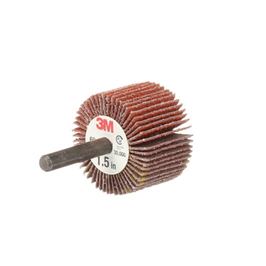 3M™ Flap Wheel, 747D, grade 60, 1 1/2 in x 1 in x 1/4 in (38.1 mm x 25. ...