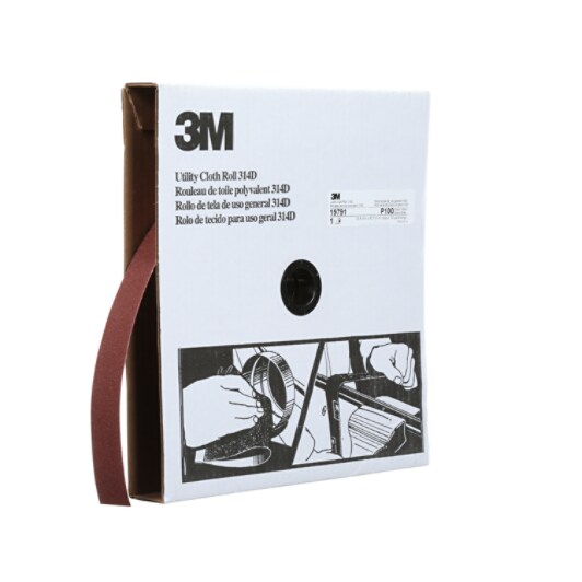 3M™ Utility Cloth Roll, 314D, P100, 1 in x 50 yd (25.4 mm x 45.72 m ...