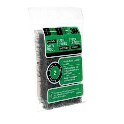 3M™ Synthetic Steel Wool Pad 10116NA, #2 Medium, 2 in x 4 in, 18/Case ...