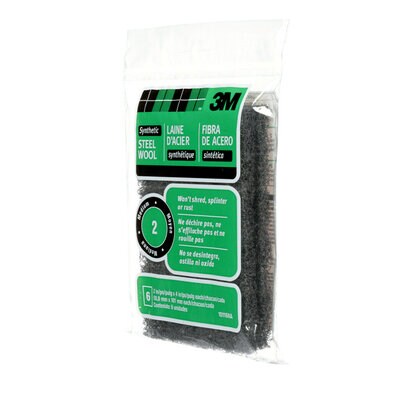 3M™ Synthetic Steel Wool Pad 10116NA, #2 Medium, 2 in x 4 in, 18/Case ...