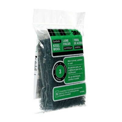 3M™ Synthetic Steel Wool Pad 10115NA, #3 Coarse, 3 in x 4 1/2 in, 18 ...