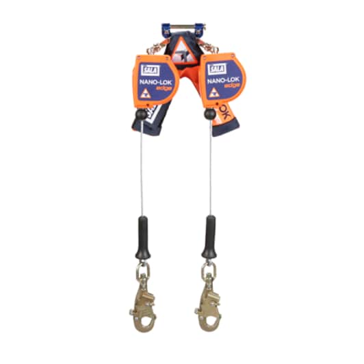 3M™ DBI-SALA® Nano-Lok™ Edge Twin-Leg Self Retracting Lifeline, 3500233, cable, quick connect, 8 ...