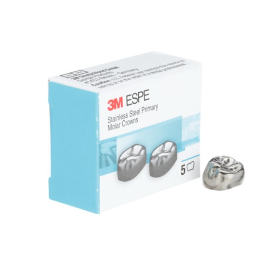 3M™ ESPE™ Stainless Steel Second Primary Molar Replacement Crown, E-UL ...