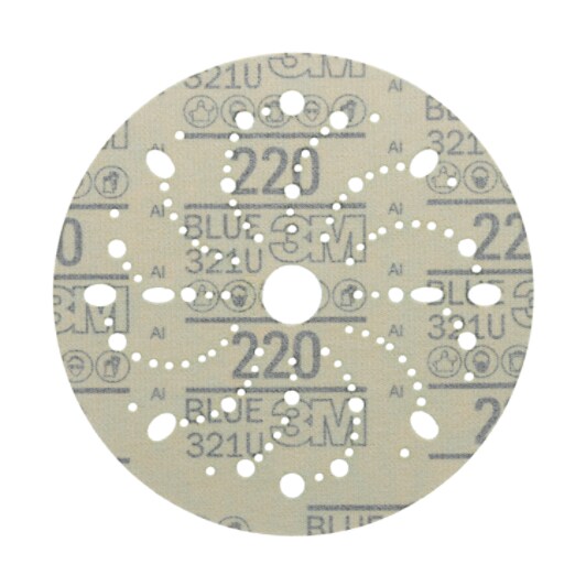 3M™ Hookit™ Blue Abrasive Disc, 321U, 36177, 220, 6 in (152.4 mm) | 3M ...